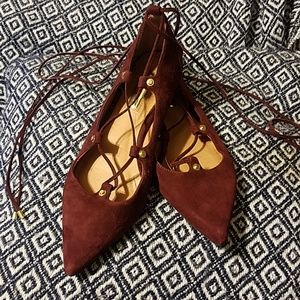 Halogen | Shoes | Halogen Lace Up Studded Flats | Poshmark